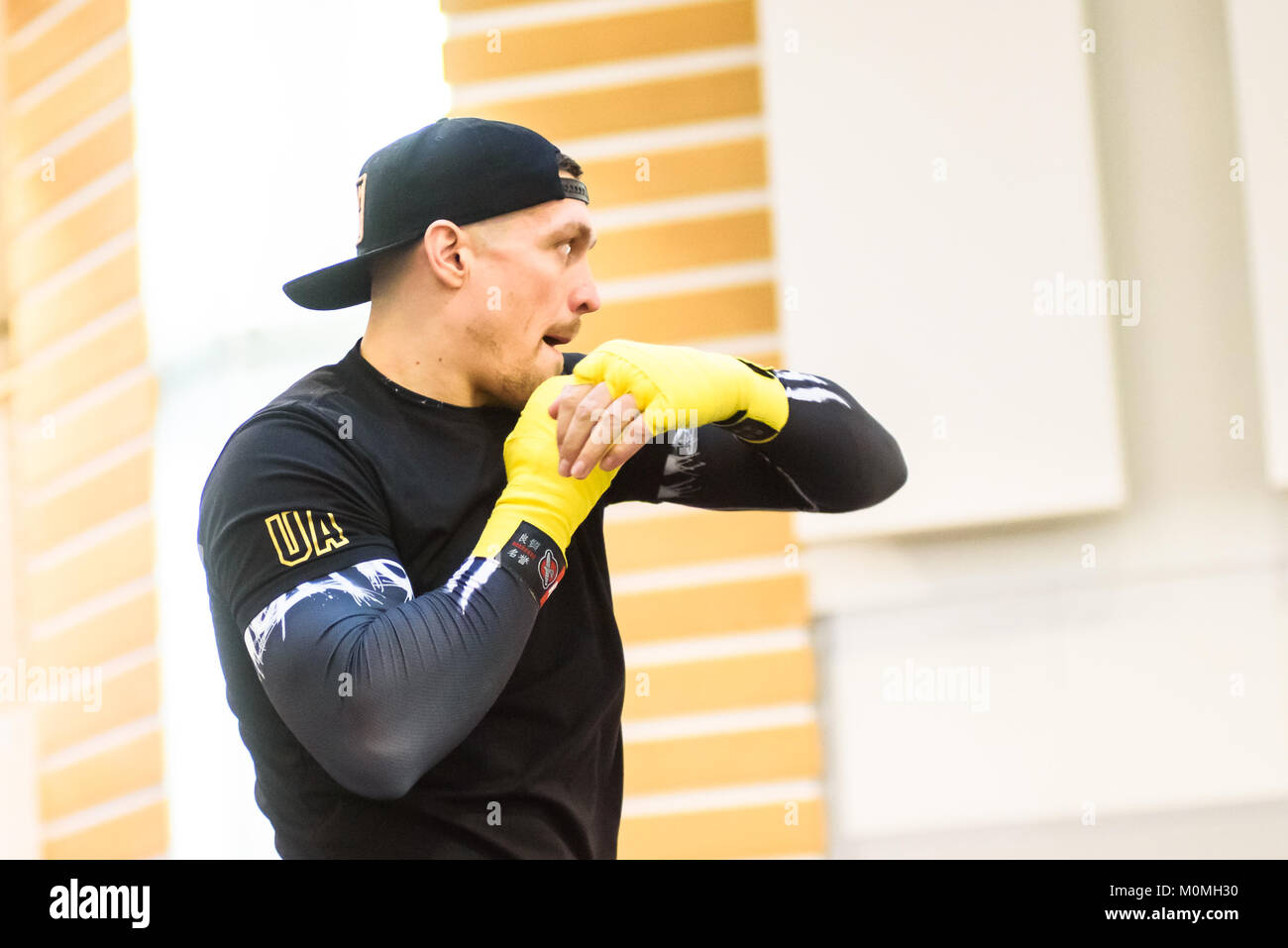 Riga, Latvia. 23rd Jan, 2018. Ukrainian boxer Oleksandr Usyk at Public ...