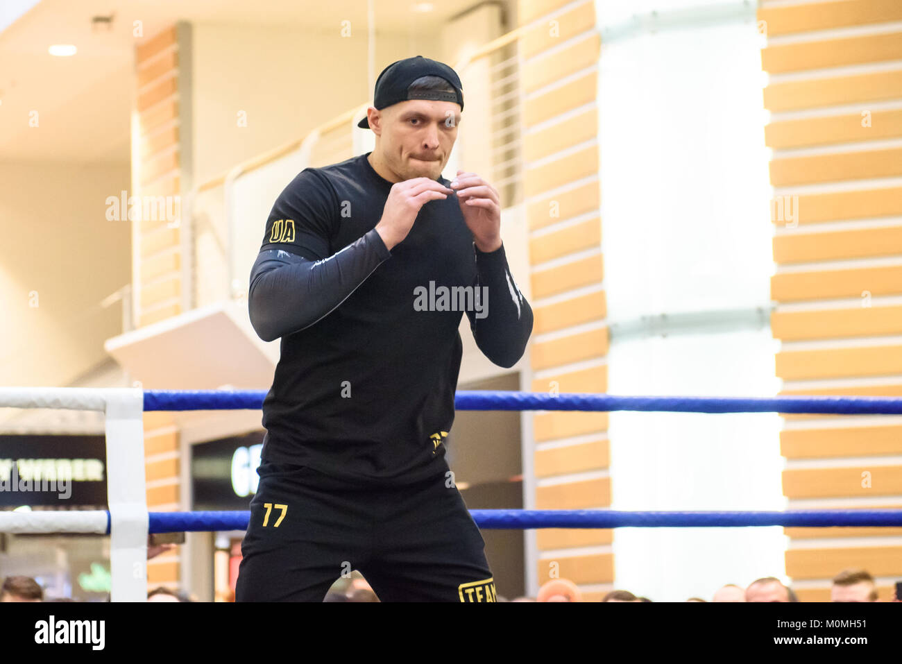 Riga, Latvia. 23rd Jan, 2018. Ukrainian boxer Oleksandr Usyk at Public ...
