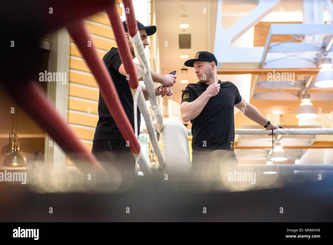 Riga, Latvia. 23rd Jan, 2018. Public boxing training (no need Photo ...