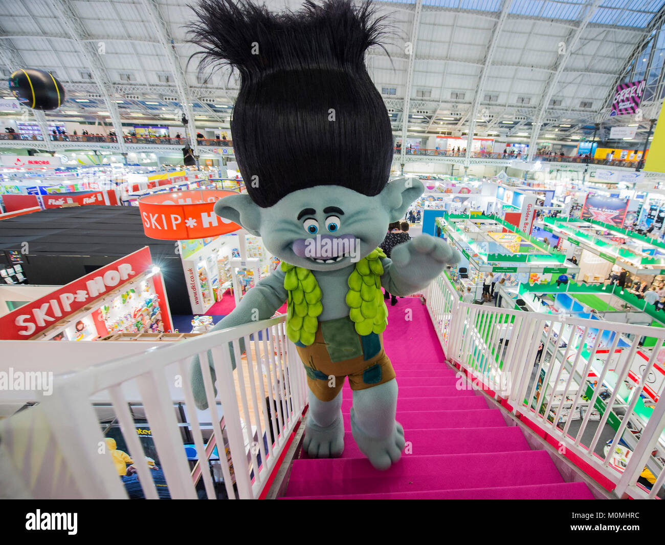 London, UK. 23rd Jan, 2018. A Troll character - The annual Toy Fair at ...