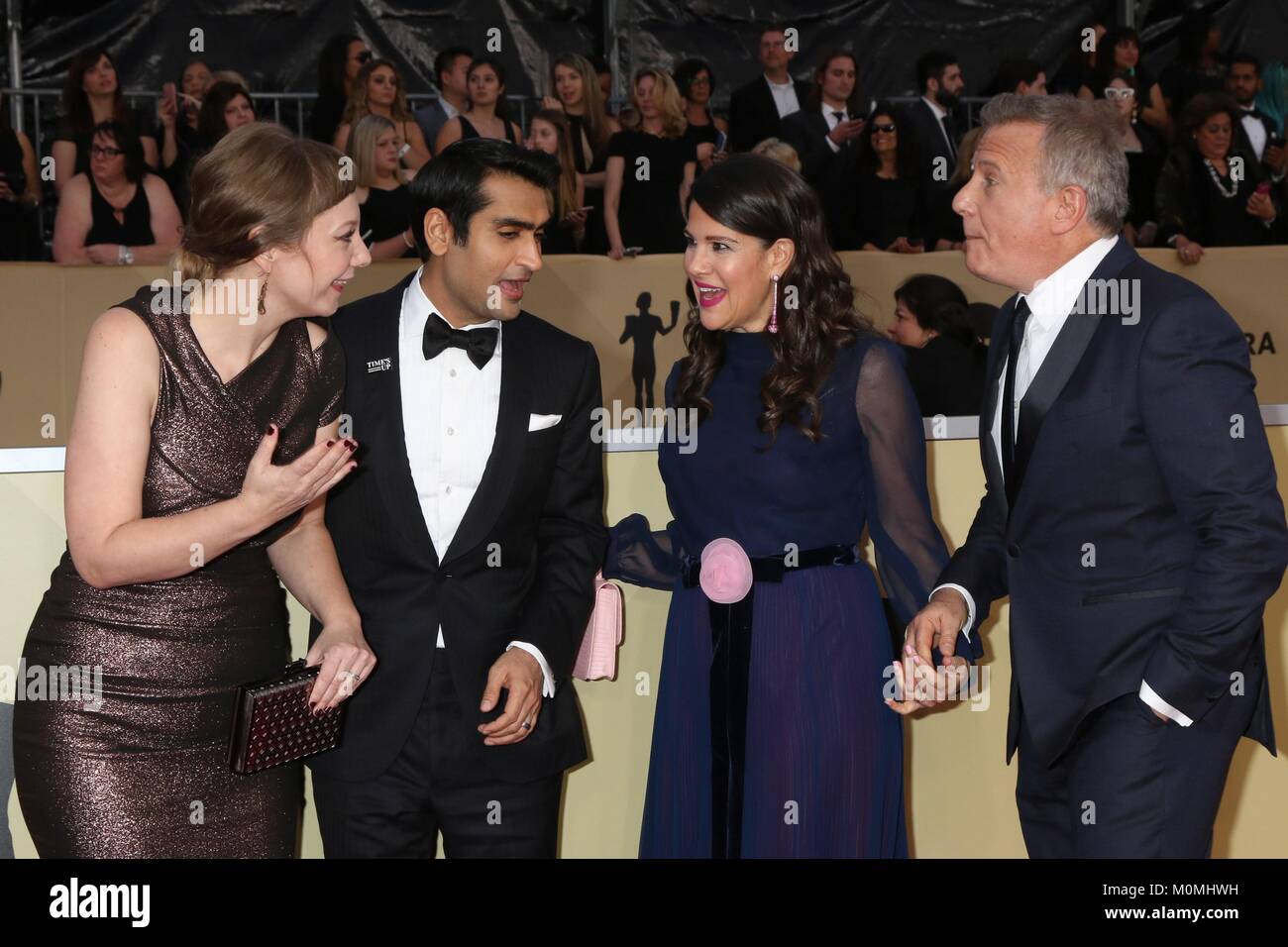 Los Angeles, CA, USA. 21st Jan, 2018. Emily V Gordon, Kumail Nanjiani ...