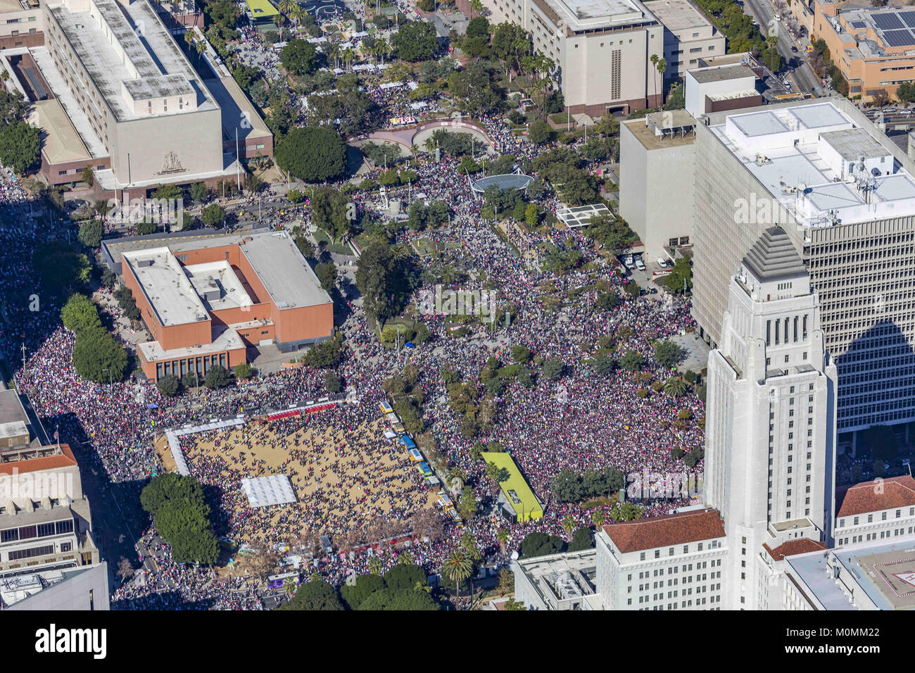 Los Angeles, California, USA. 20th Jan, 2018. Aerial view of the ...