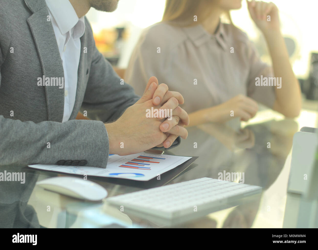 Business concept man standing desk hi-res stock photography and images ...