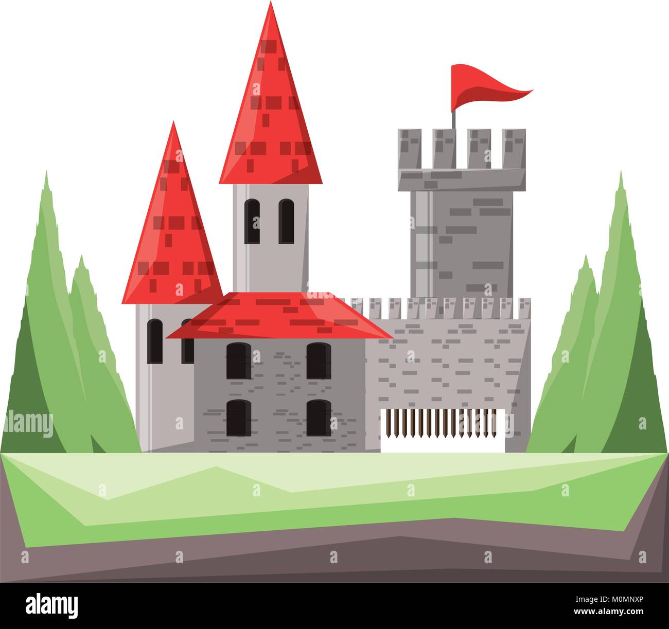 Medieval Castle Design Stock Vector Image & Art - Alamy