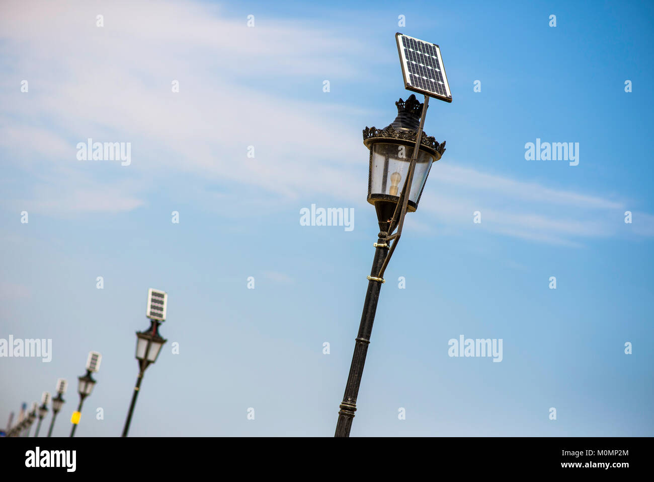 Street light and solar panel hi-res stock photography and images - Alamy