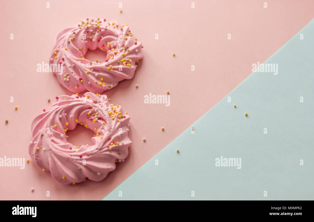 number eight pink cookies and background Stock Photo - Alamy