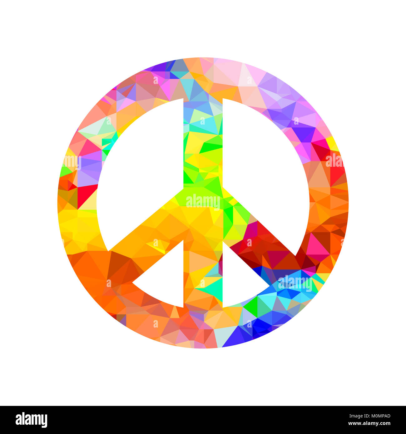 Colored Pacifist Sign Stock Photo - Alamy