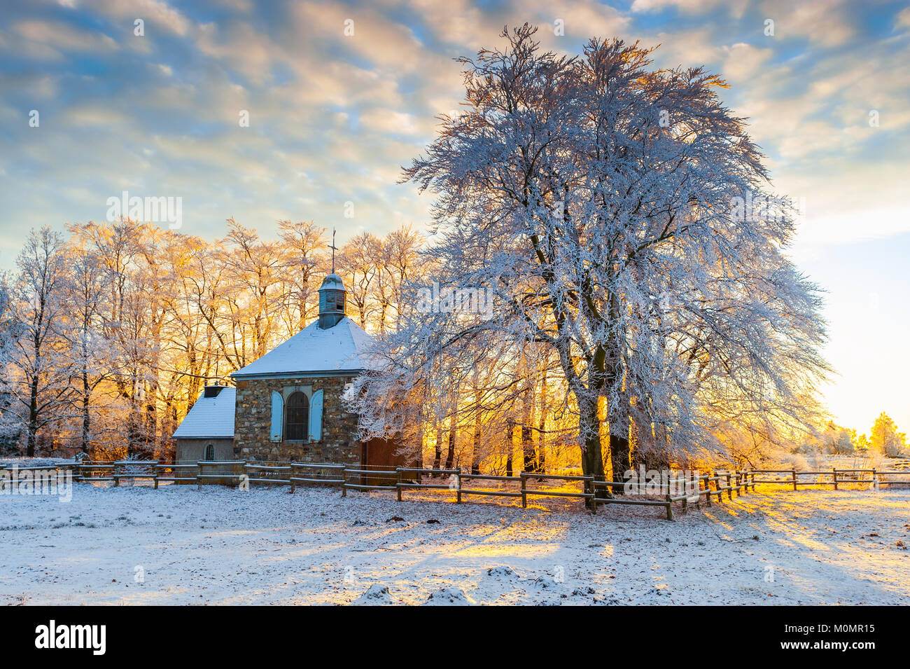 High Fens Winter Landscape Stock Photo - Alamy