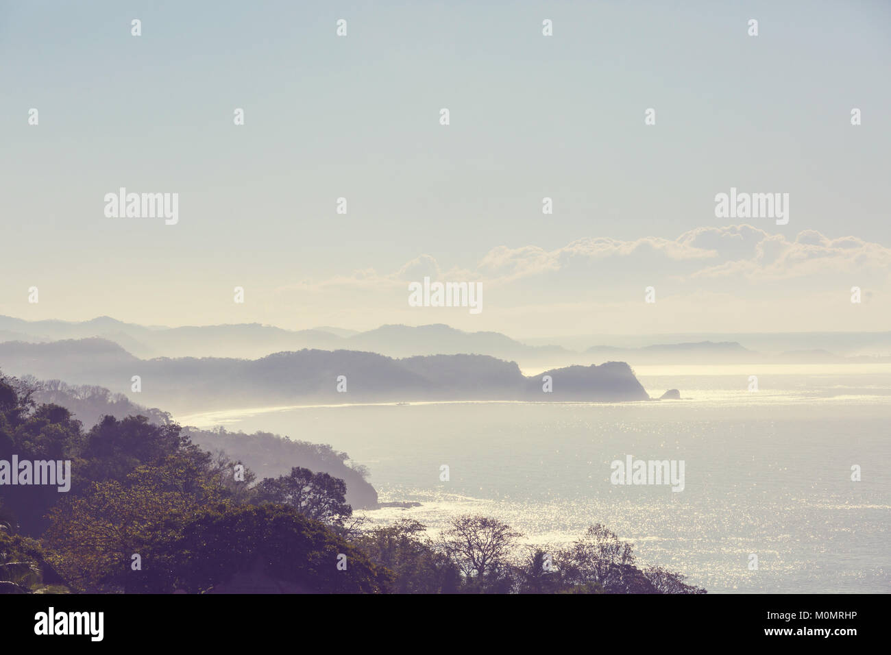 Beautiful tropical Pacific Ocean coast in Costa Rica Stock Photo - Alamy