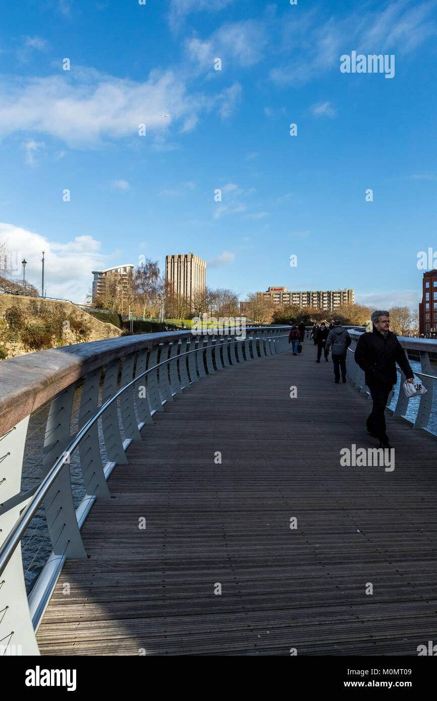 Castle Park Bridge, new serpentine footbridge, and Finzels Reach ...