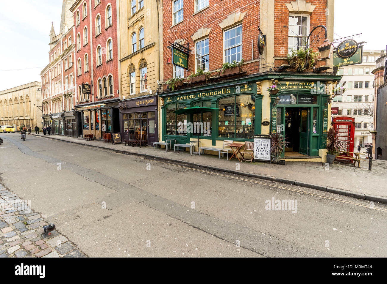 Seamus O'Donnells Irish bar in the St Nicholas Market quarter. Bristol ...