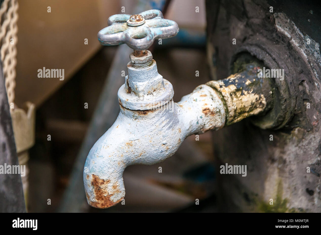 Old rusty water seal valve Stock Photo - Alamy
