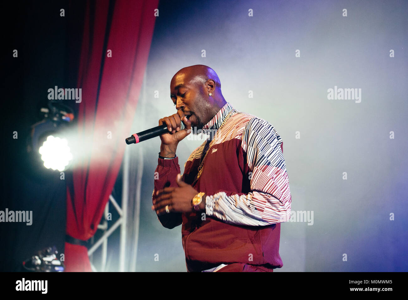 The American rapper and lyricist Freddie Gibbs performs a live concert ...