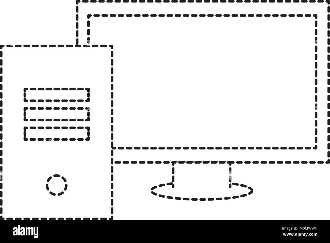 computer desktop isolated icon Stock Vector Image & Art - Alamy