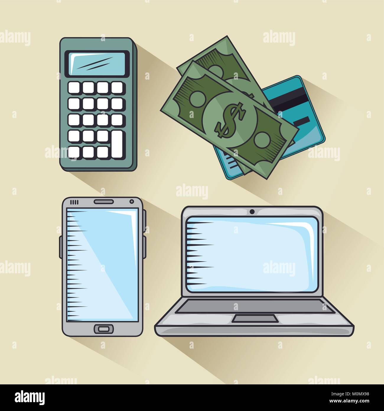 Money related objects design hi-res stock photography and images - Alamy