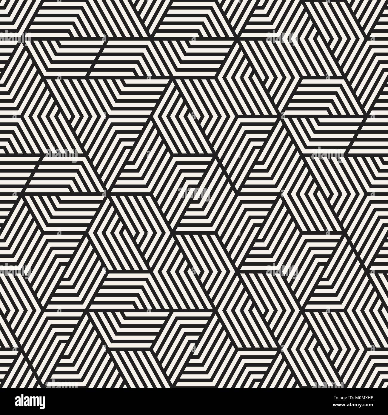 Vector seamless stripes pattern. Modern stylish texture with monochrome trellis. Repeating ...