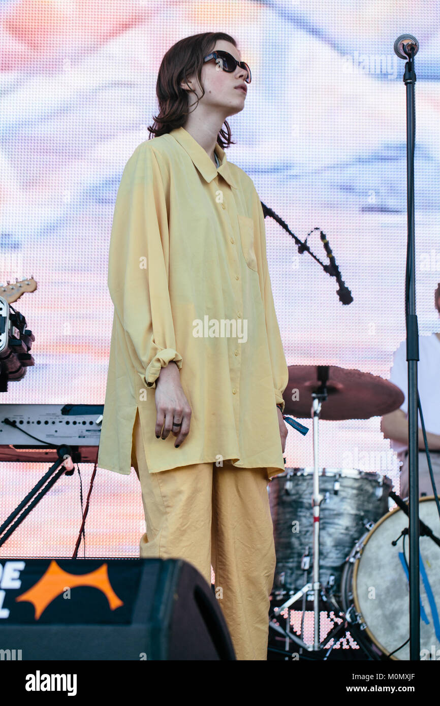 The Norwegian dream pop singer and songwriter Guns performs a live ...