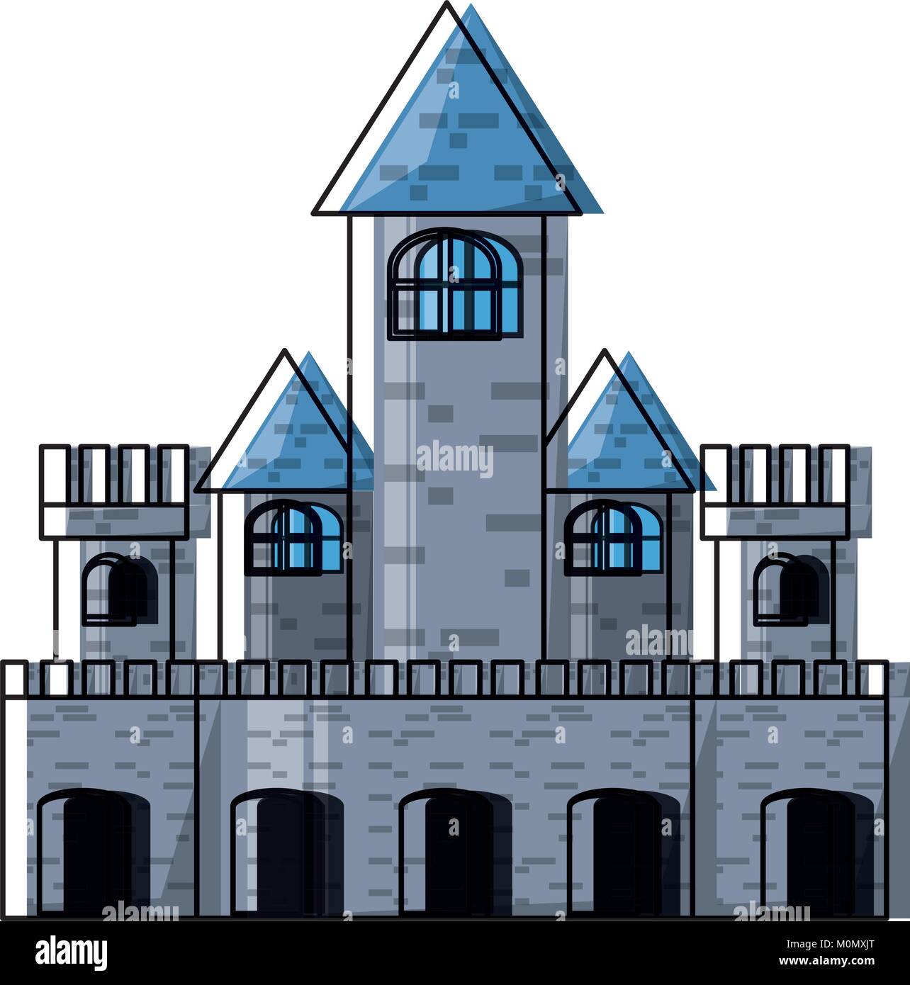 Medieval castle icon image Stock Vector Image & Art - Alamy