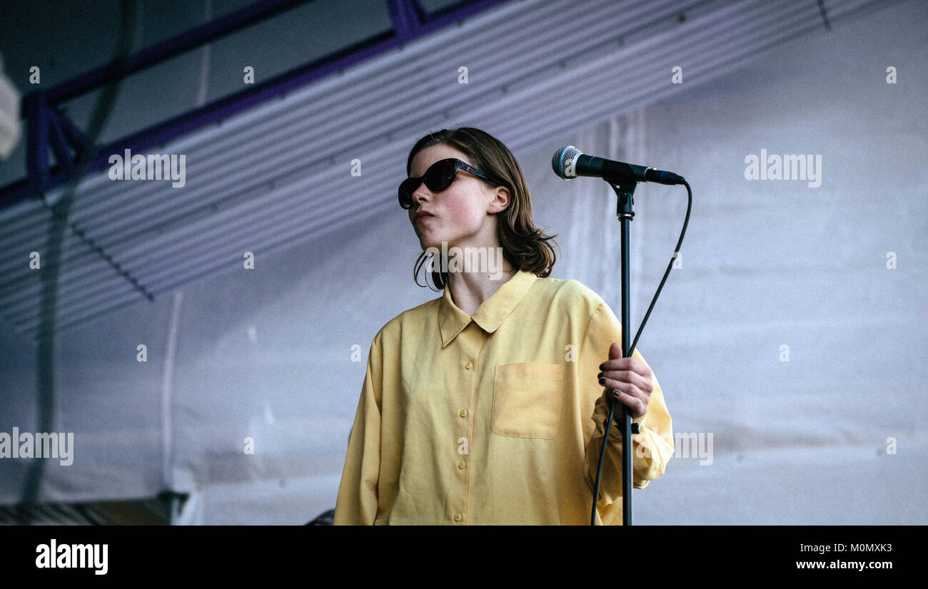 The Norwegian dream pop singer and songwriter Guns performs a live ...