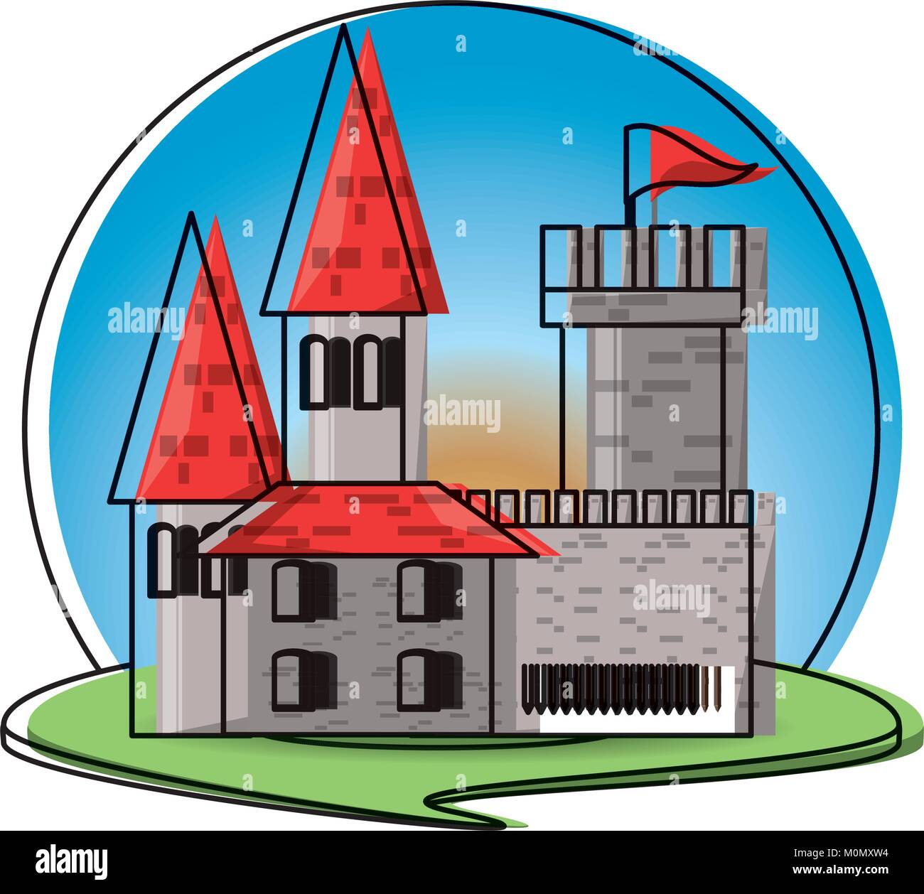 Medieval Castle Design Stock Vector Image & Art - Alamy