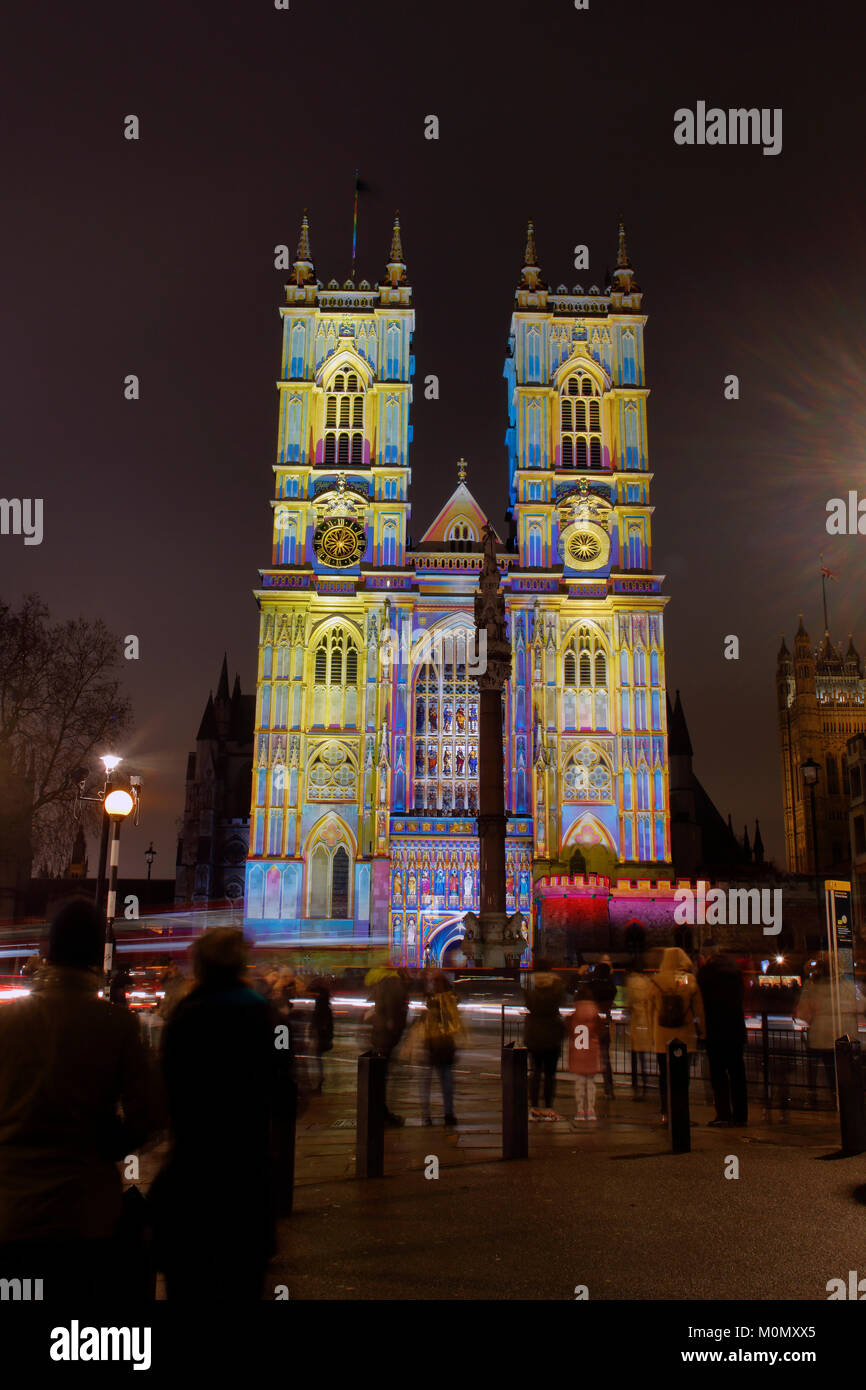 London Lumiere 2018 a festival of illuminated art installations shown ...