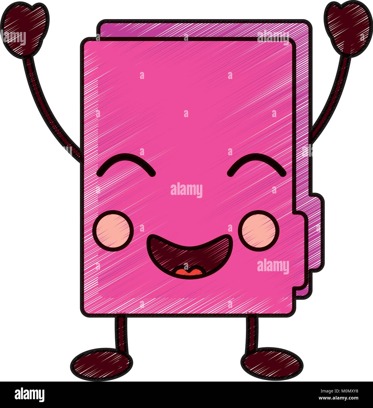 happy file folder kawaii icon image Stock Vector Image & Art - Alamy