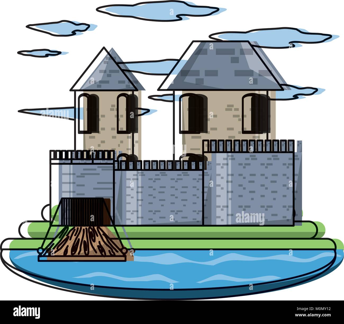 Medieval castle design Stock Vector Image & Art - Alamy