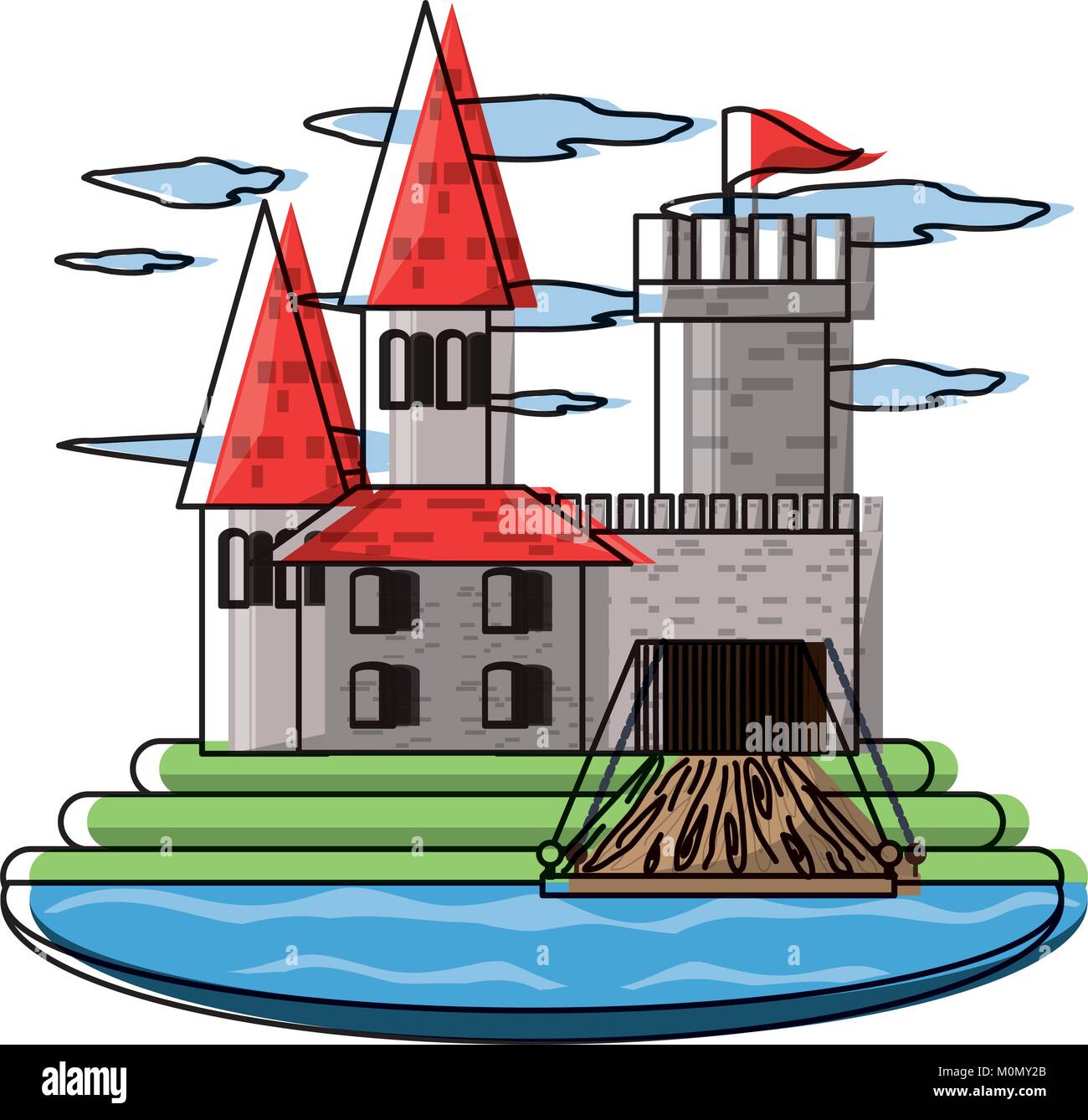 Medieval Castle Design Stock Vector Image & Art - Alamy