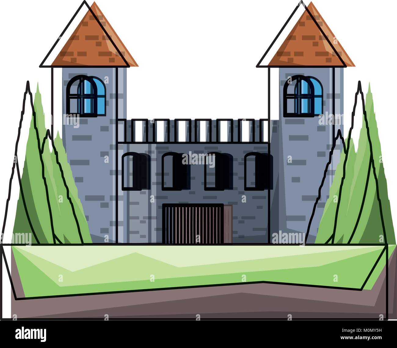 medieval castle icon image Stock Vector Image & Art - Alamy