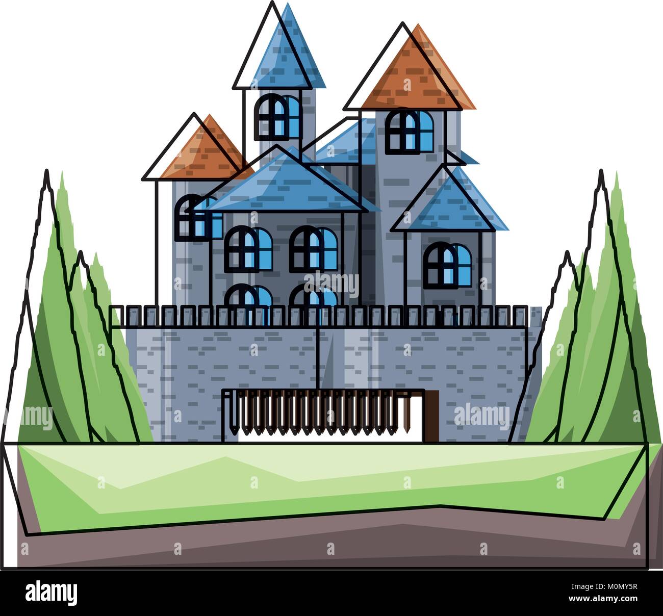 medieval castle icon image Stock Vector Image & Art - Alamy