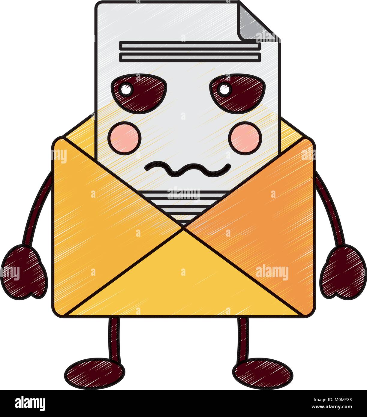 angry message envelope kawaii icon image Stock Vector Image & Art - Alamy