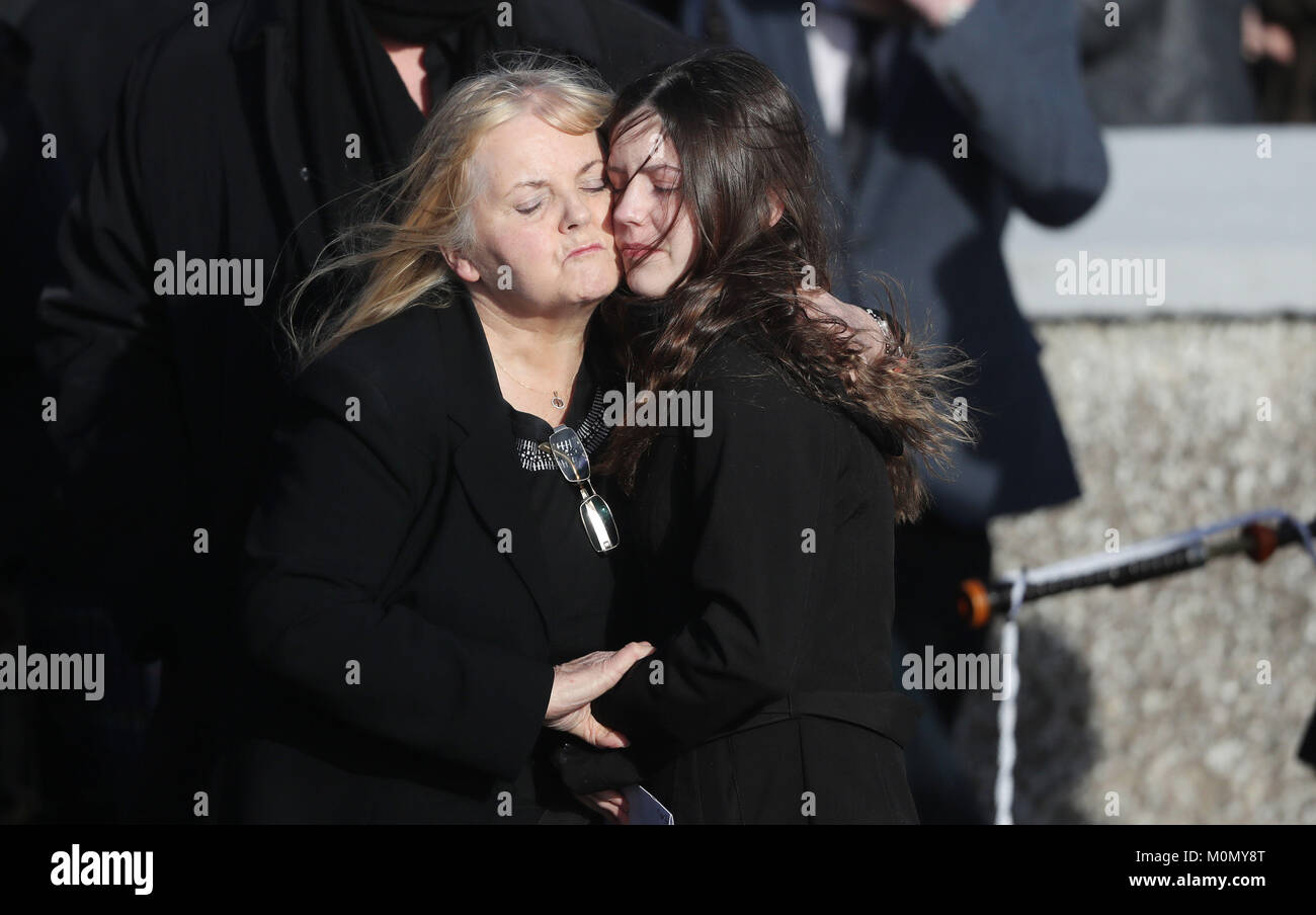 Eileen O'Riordan (left) following the funeral of her daughter and The ...