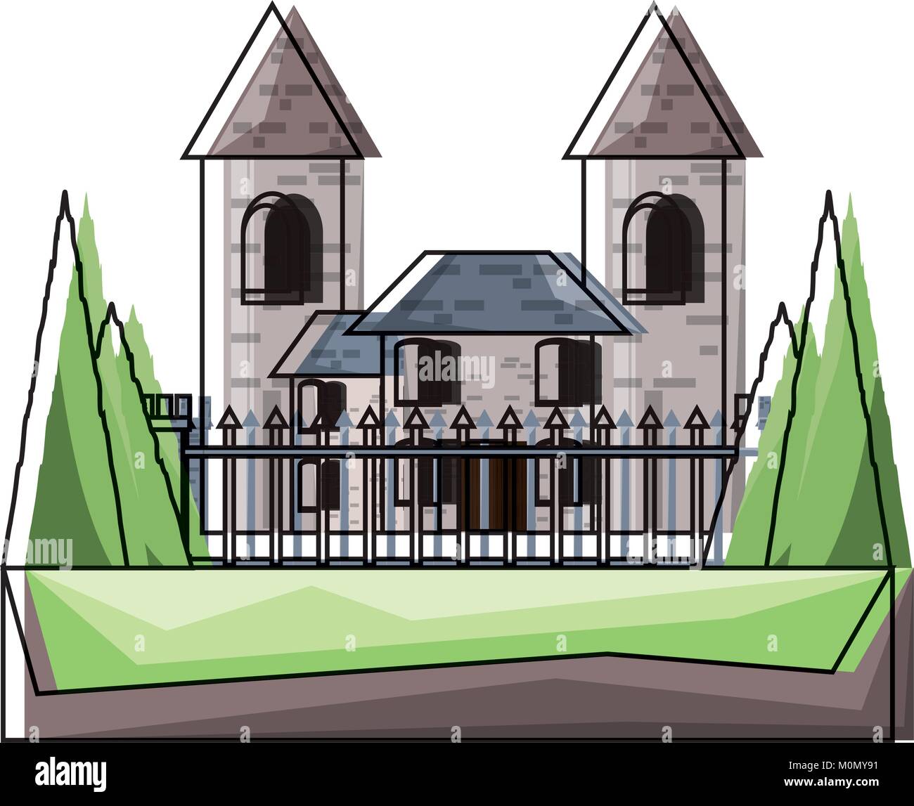 Modern castle icon image Stock Vector Image & Art - Alamy