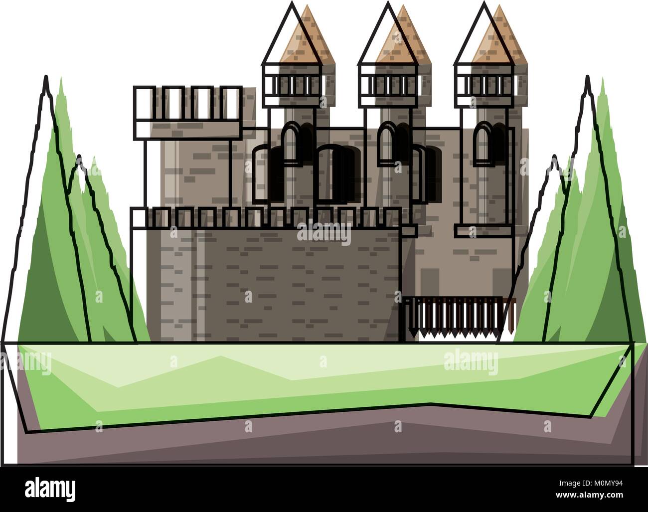 medieval castle icon image Stock Vector Image & Art - Alamy