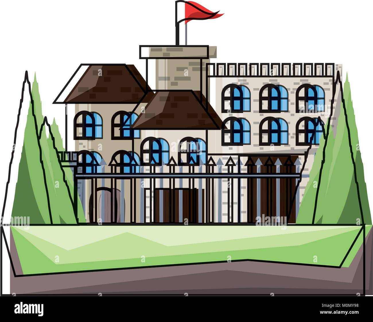 Modern castle icon image Stock Vector Image & Art - Alamy