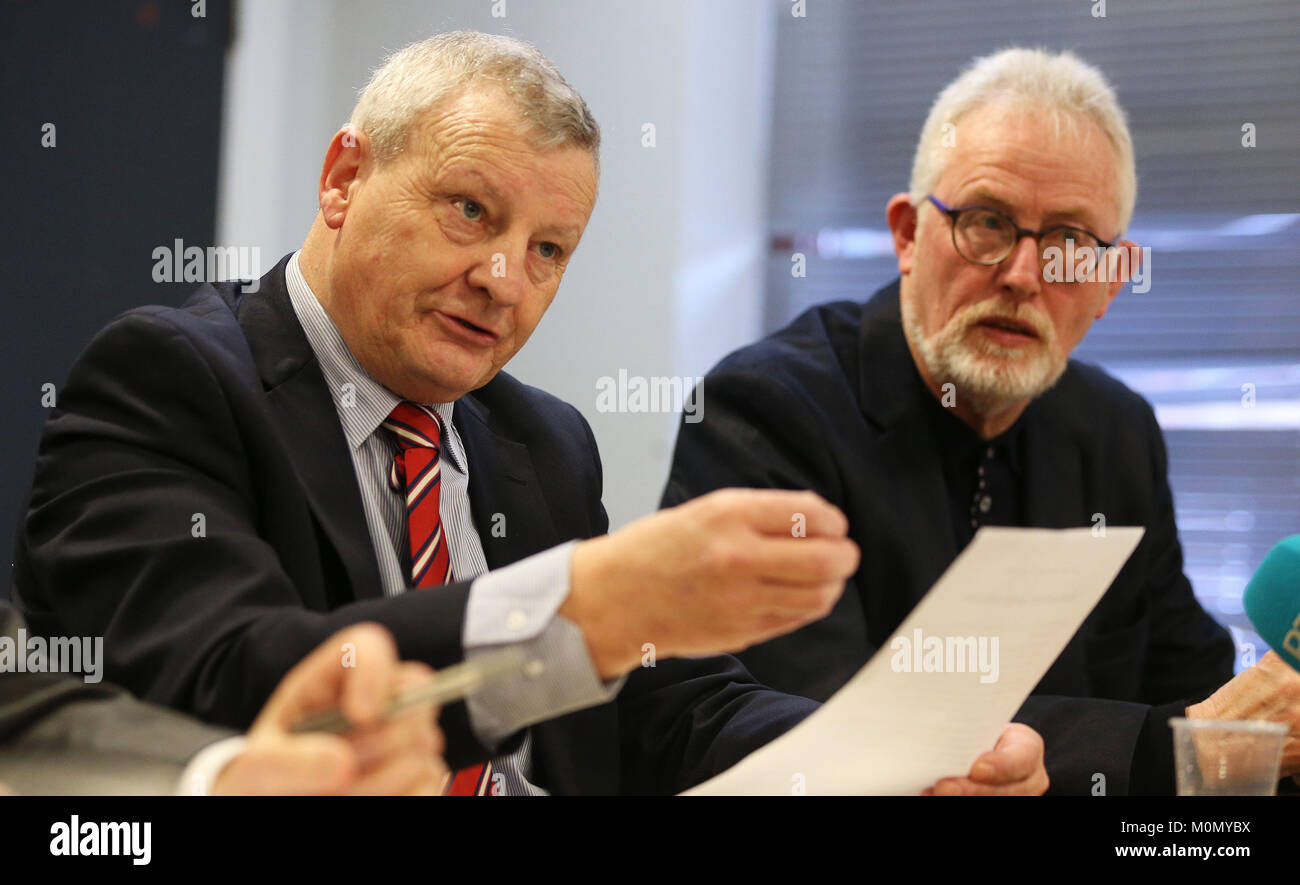 Veteran trade unionist Peter Bunting (left) and community activist ...