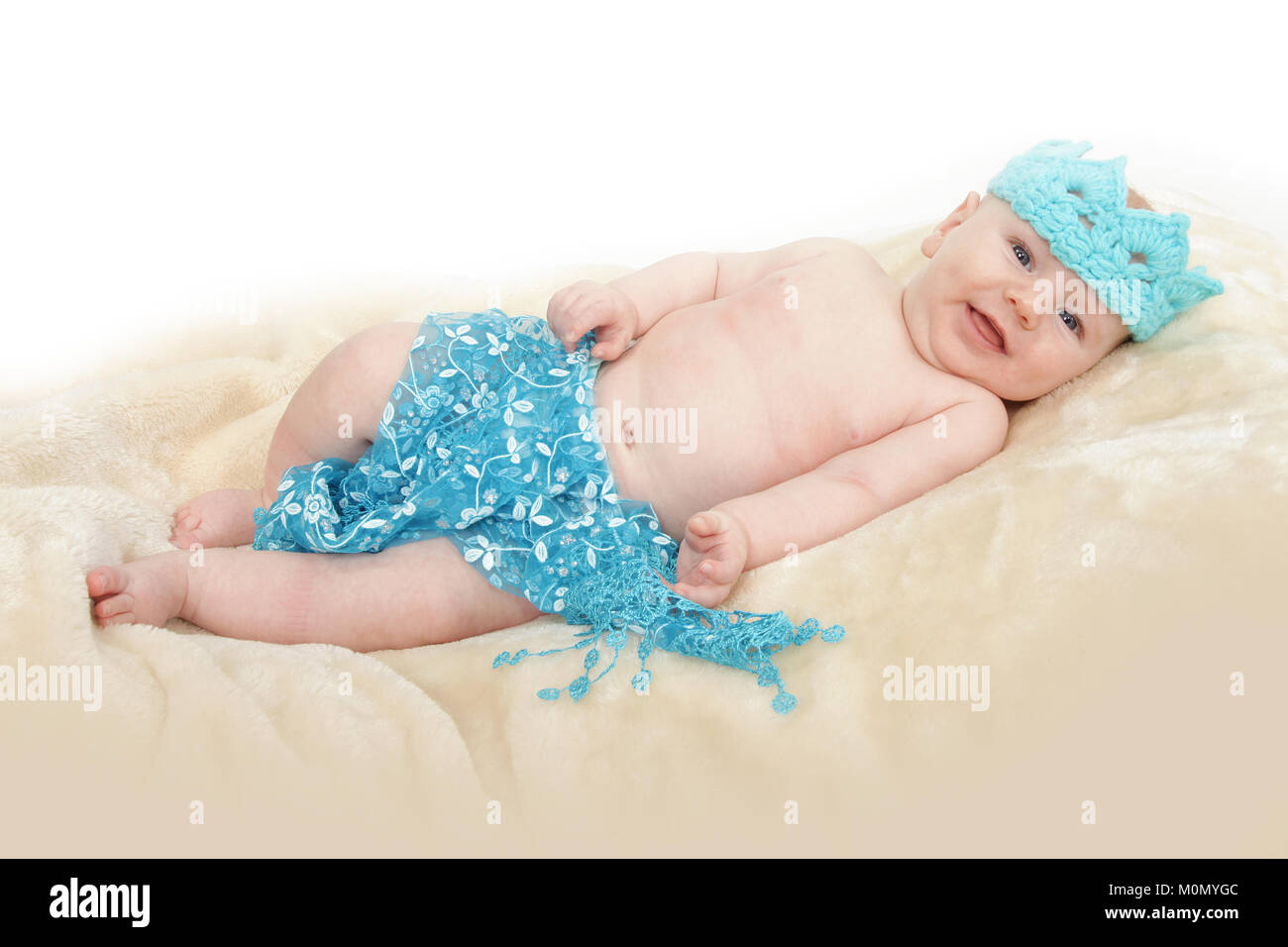 Child laying down laughing hi-res stock photography and images - Alamy