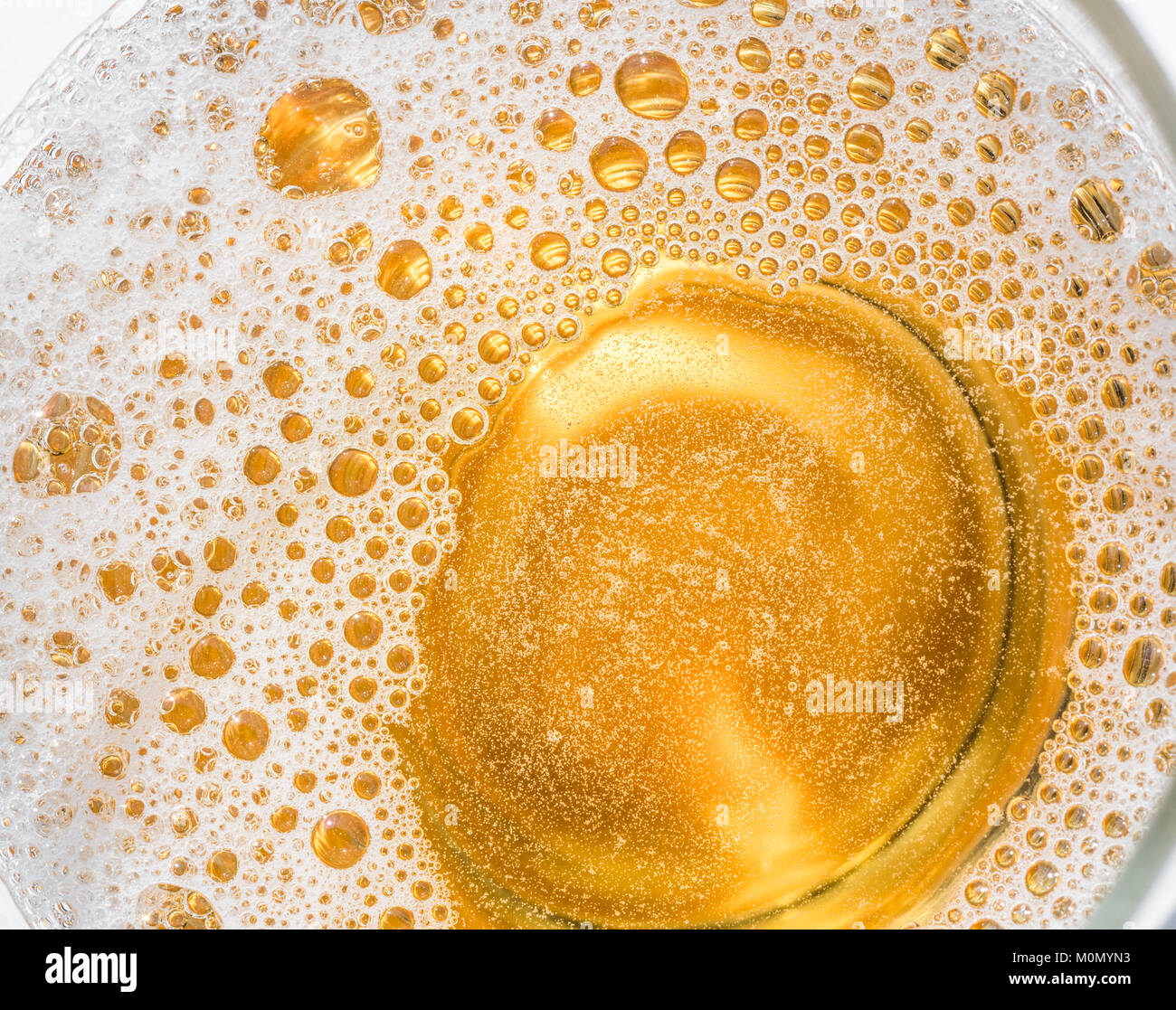 Glass of beer. Top view of lager beer or light beer Stock Photo - Alamy