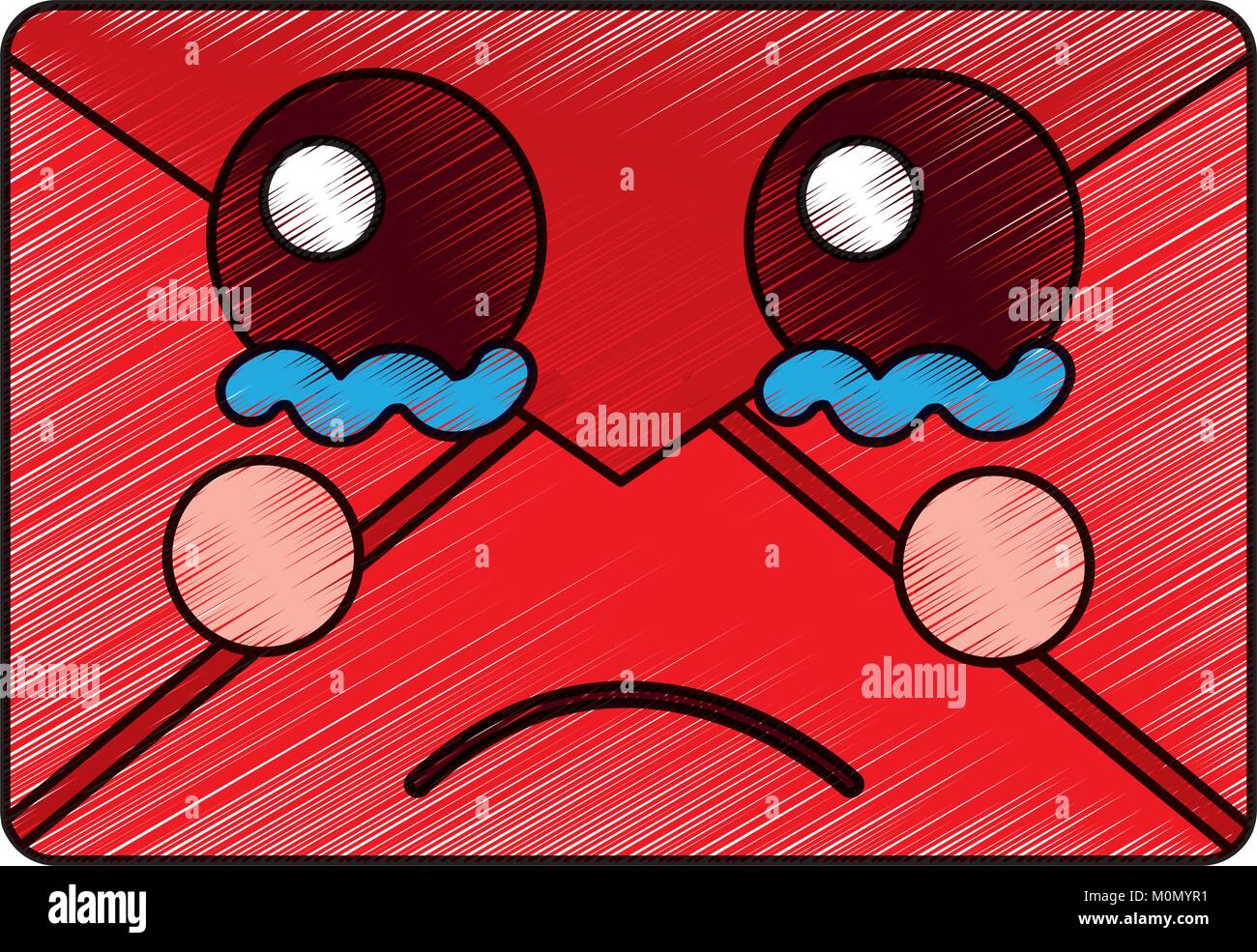 Sad post it Stock Vector Images - Alamy