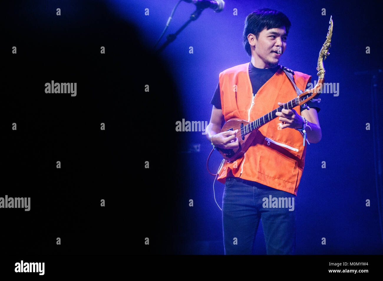The psychedelic music ensemble Khun Narin’s Electric Phin Band performs ...