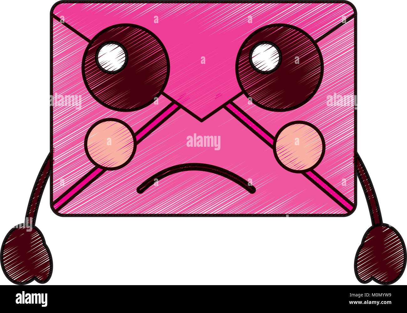 Sad post it Stock Vector Images - Alamy