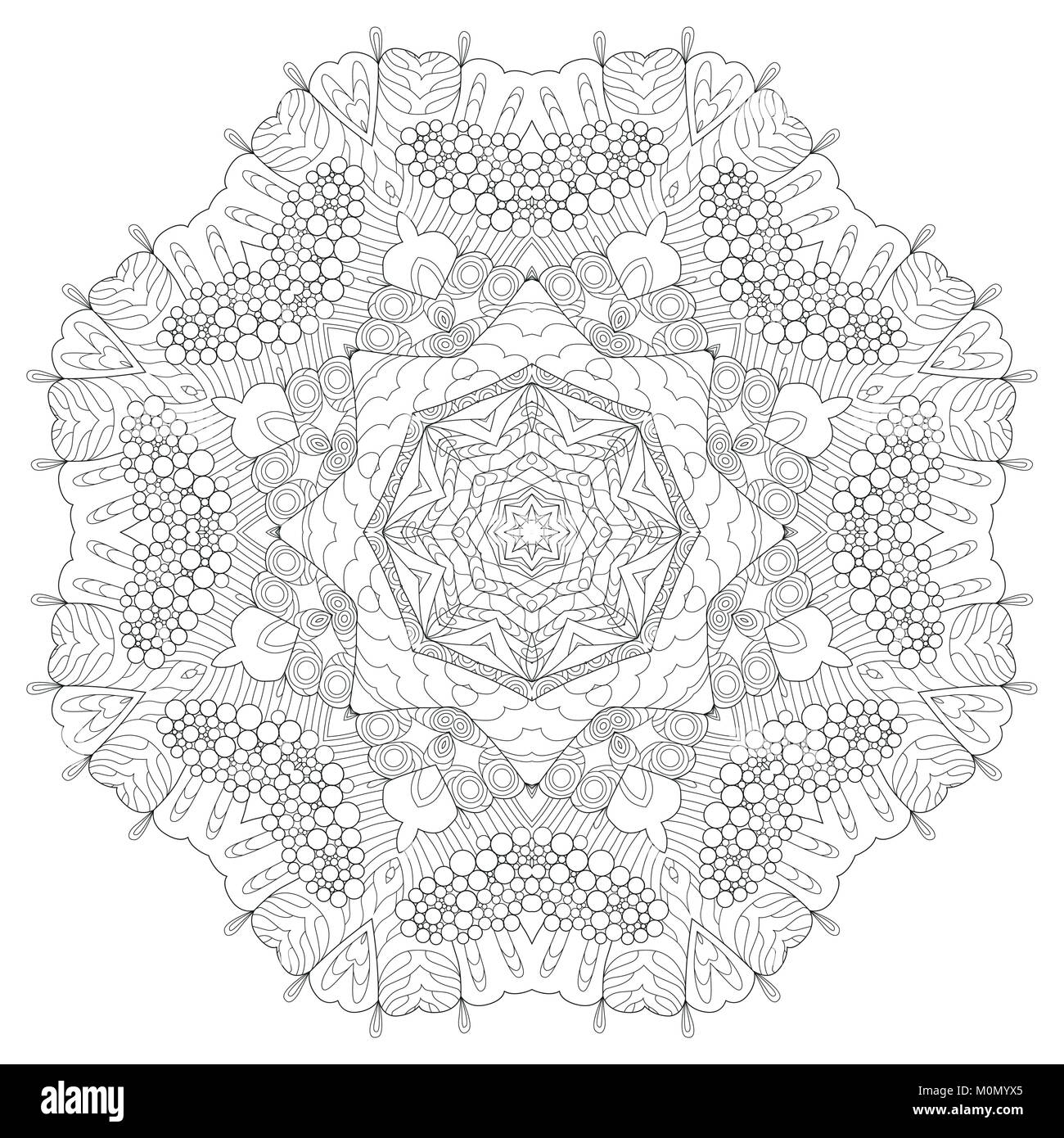 Vector Adult Coloring Book Textures. Hand-painted art design. Adult ...