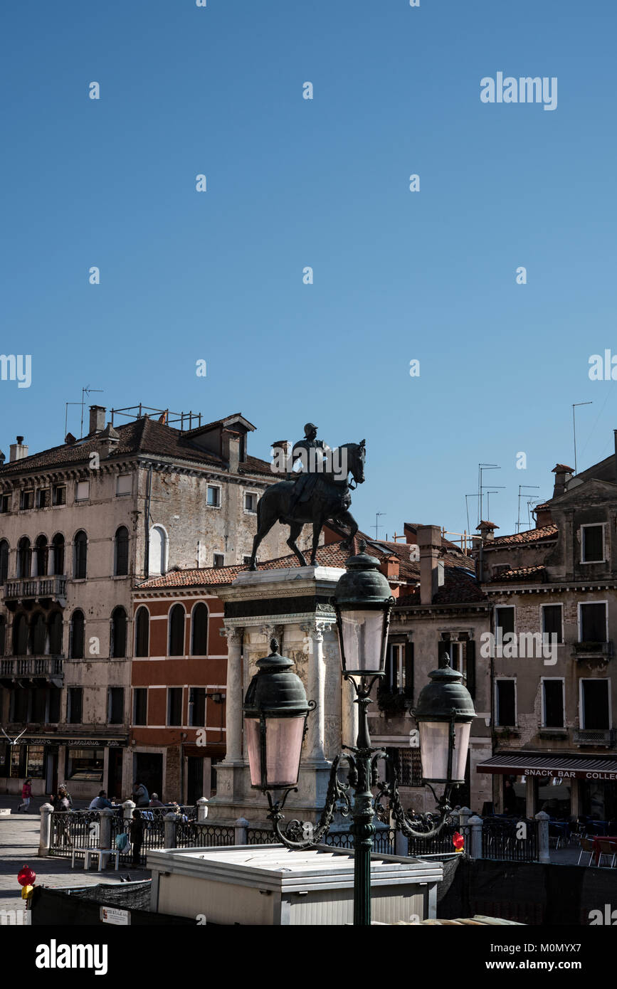 Equestrian statue of Bartolomeo Colleoni, Castello, Venice.Italy Stock ...