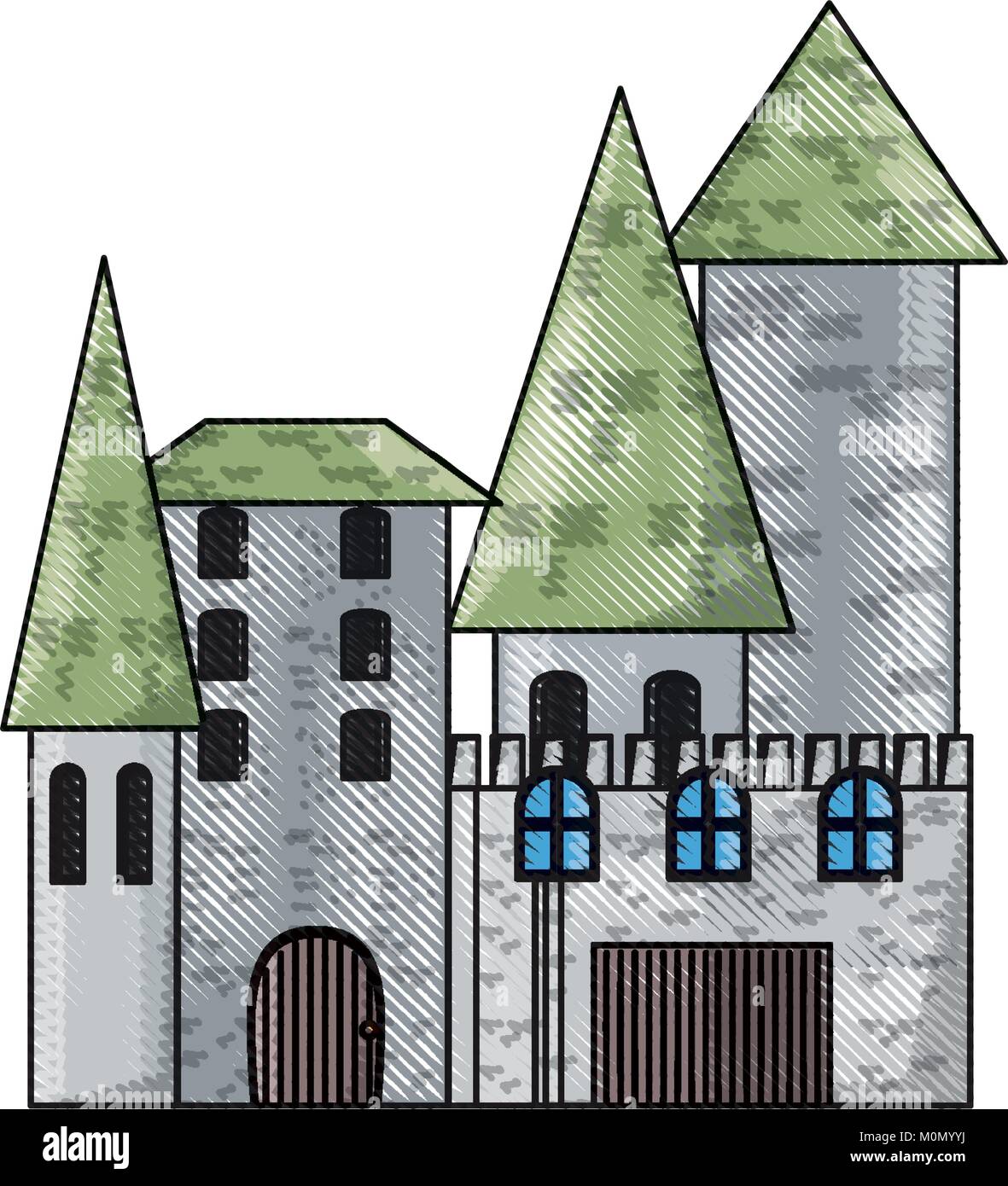 Medieval castle icon image Stock Vector Image & Art - Alamy