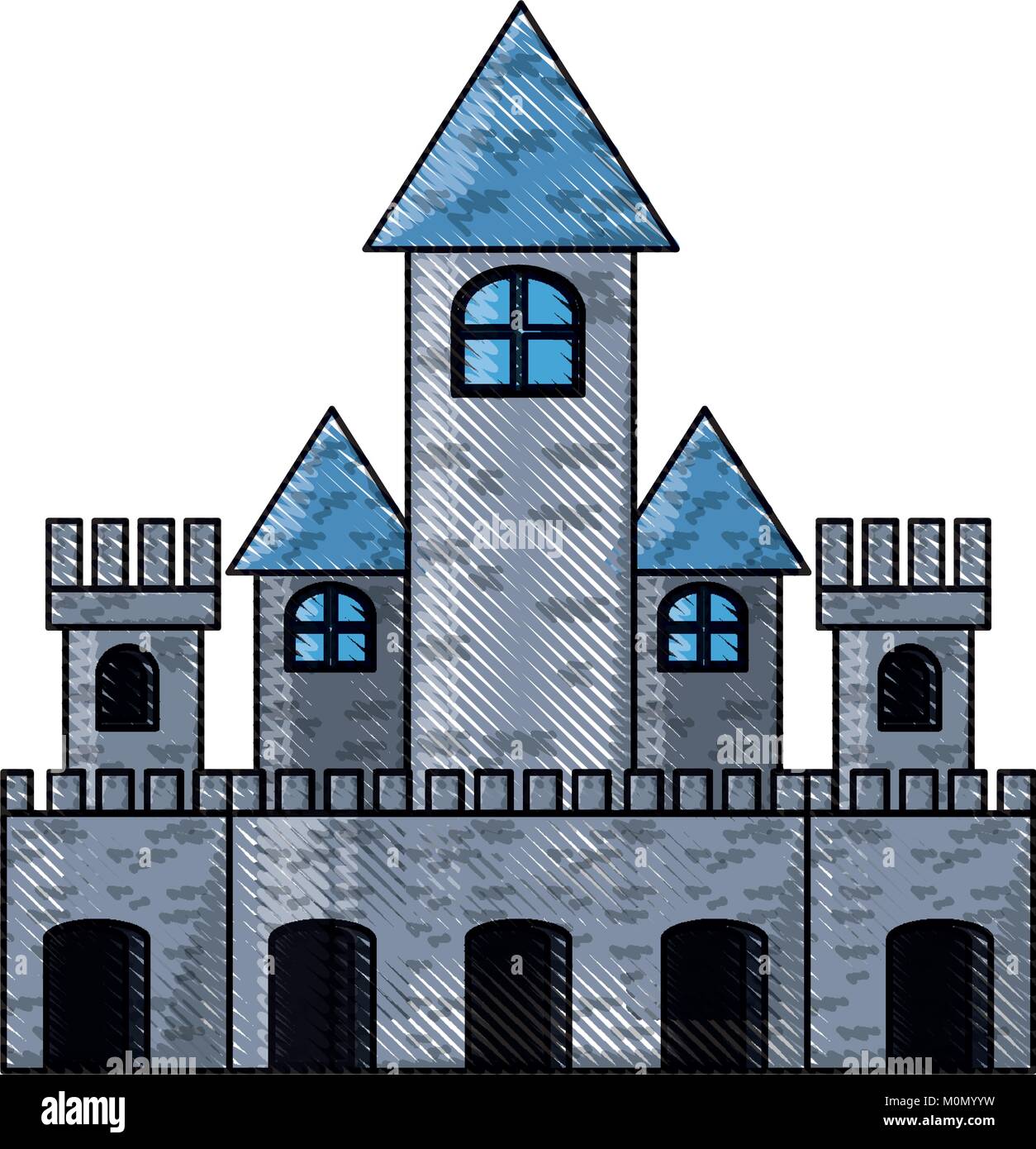 Medieval castle icon image Stock Vector Image & Art - Alamy