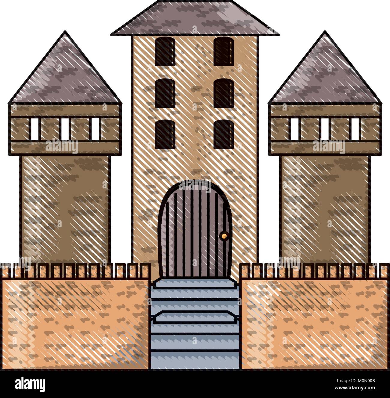 Medieval castle icon Stock Vector Image & Art - Alamy