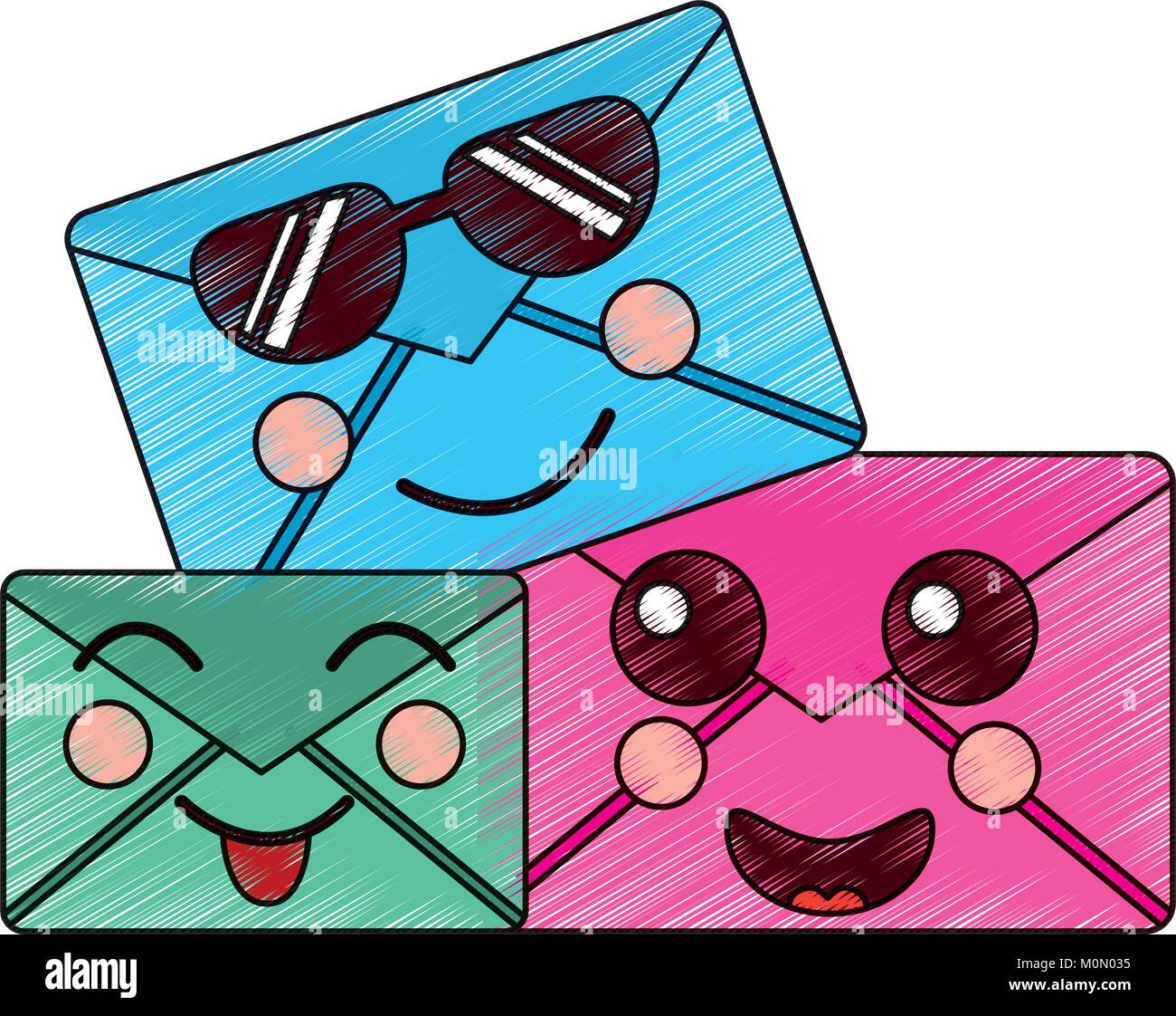 Envelope emoji Stock Vector Images - Alamy