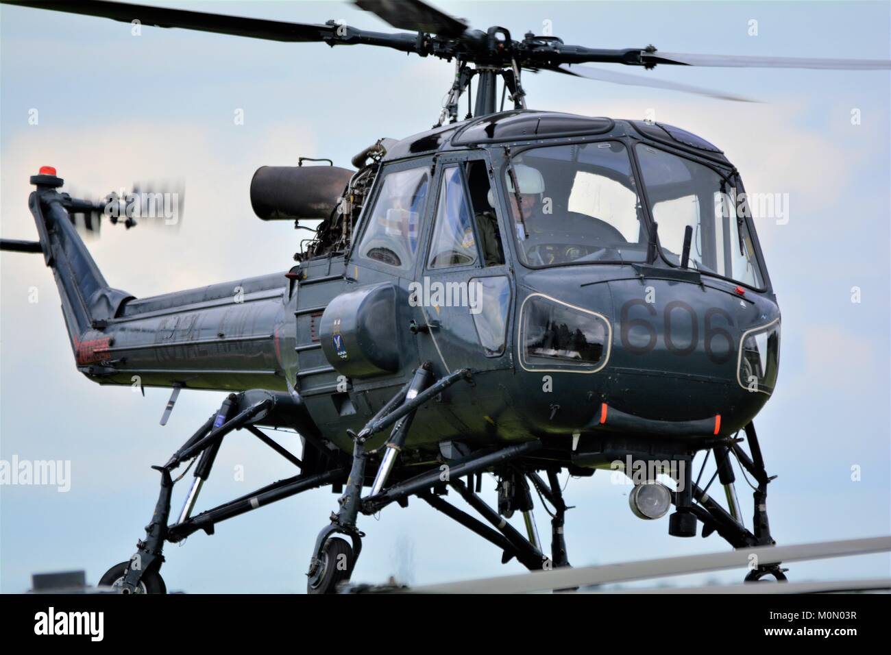 Westland Wasp 1960s British royal navy helicopter at Shuttleworth Fly ...