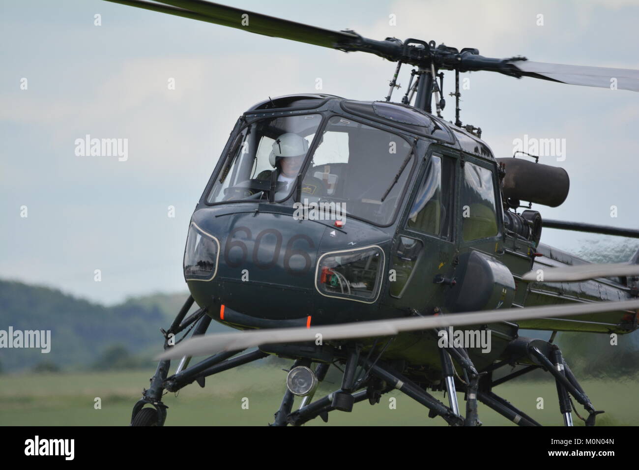 Westland Wasp 1960s British royal navy helicopter at Shuttleworth Fly ...