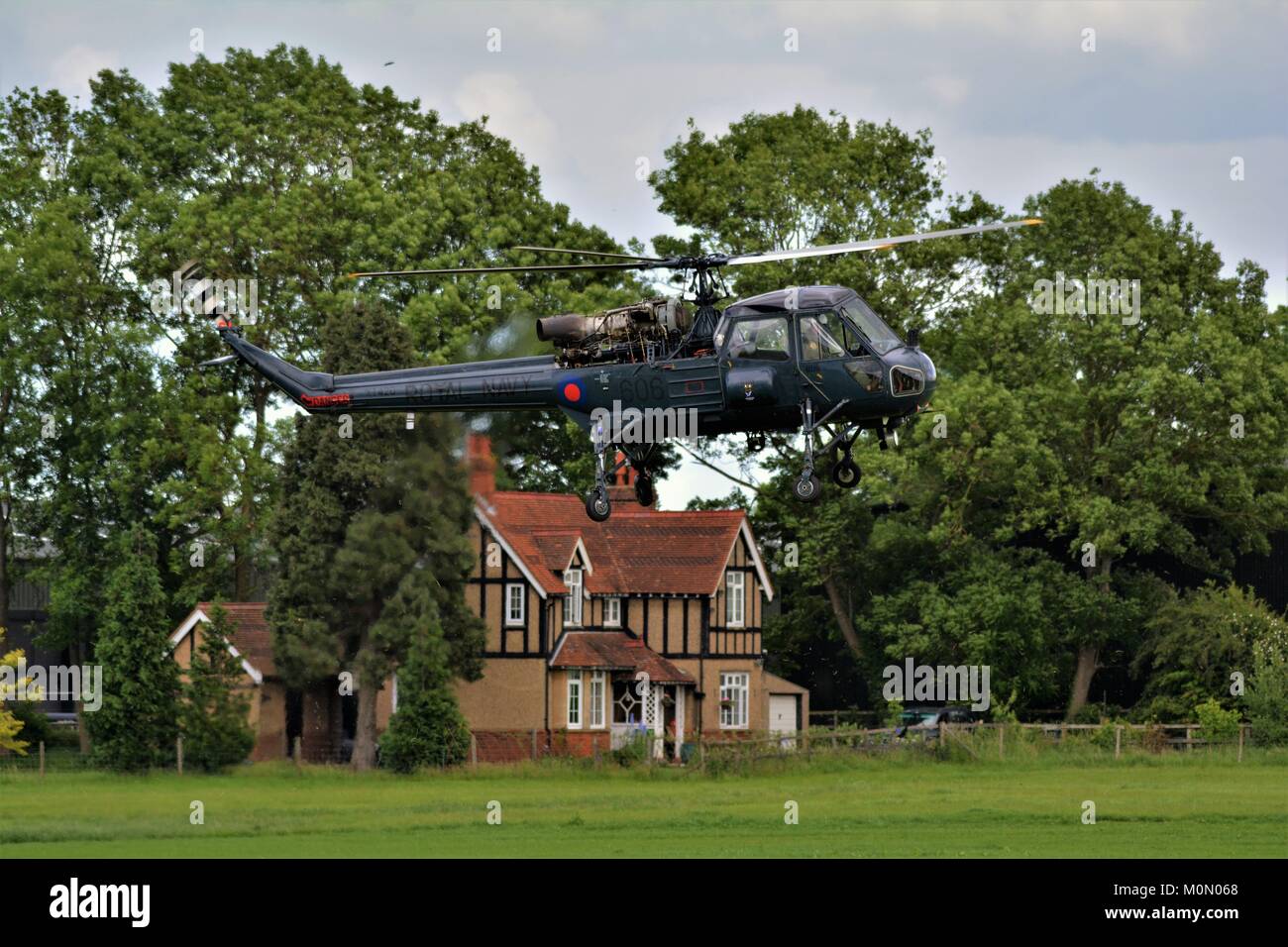 Westland Wasp 1960s British royal navy helicopter at Shuttleworth Fly ...